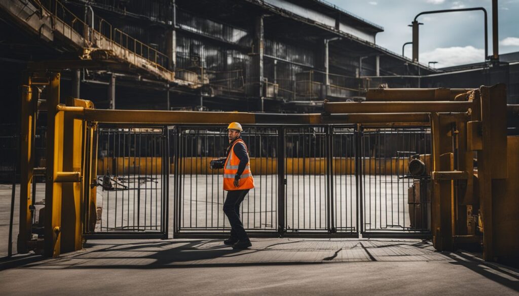 Discover the Power of Roll Over Gates for Factory Safety!